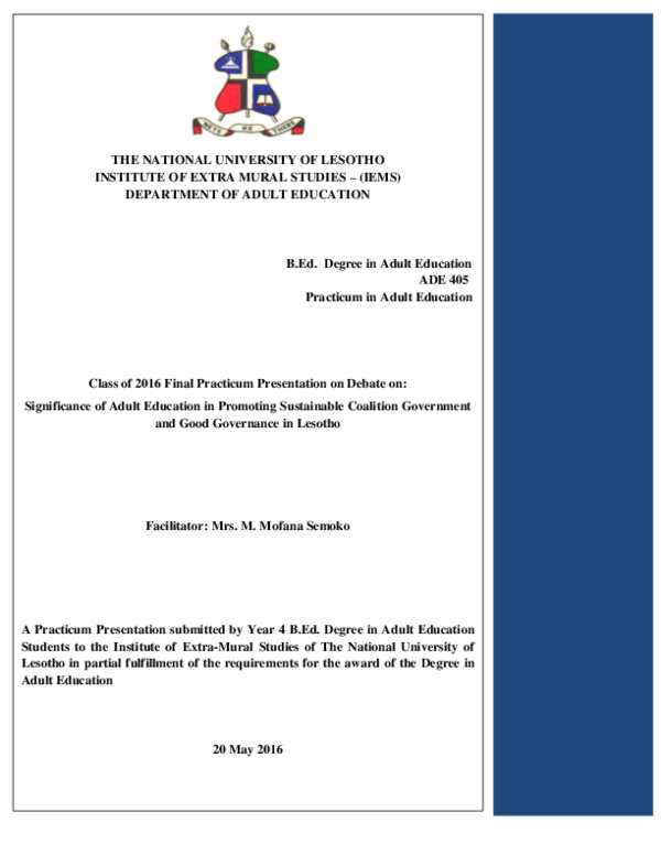 (DOC) FInal Practicum Presentation Document