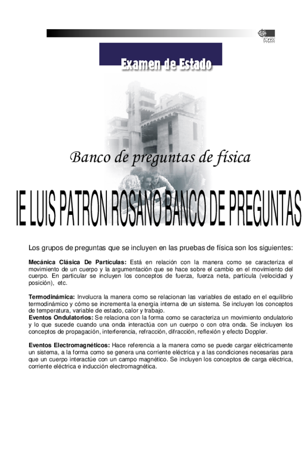 (PDF) Banco de preguntas de física | Sebastian Pinilla - Academia.edu