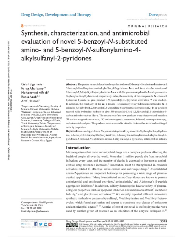 (PDF) DDDT 149615 synthesis characterization and antimicrobial evaluation of 112717 1