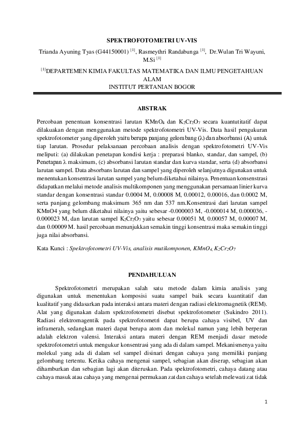 (DOC) SPEKTROFOTOMETRI UV-VIS