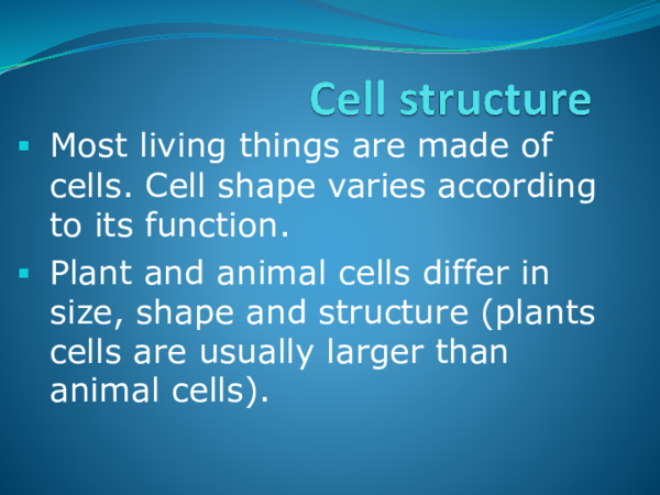 (PPT) Cell structure(BIO)