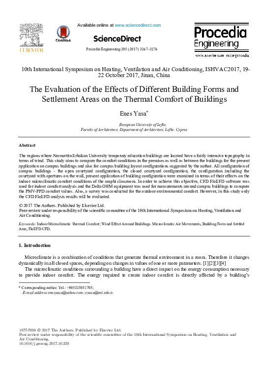 (PDF) The Evaluation of the Effects of Different Building Forms and ...