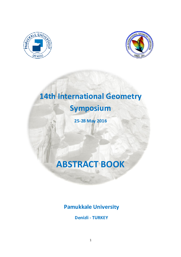 (PDF) 14th International Geometry Symposium