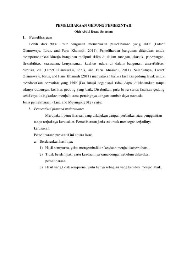 (PDF) PEMELIHARAAN GEDUNG PEMERINTAH