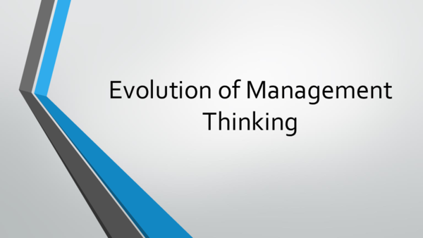(PPT) Evolution of Management Thinking 2