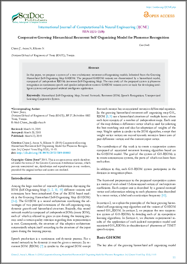 (PDF) Cooperative Growing Hierarchical Recurrent Self Organizing Model for Phoneme Recognition ...