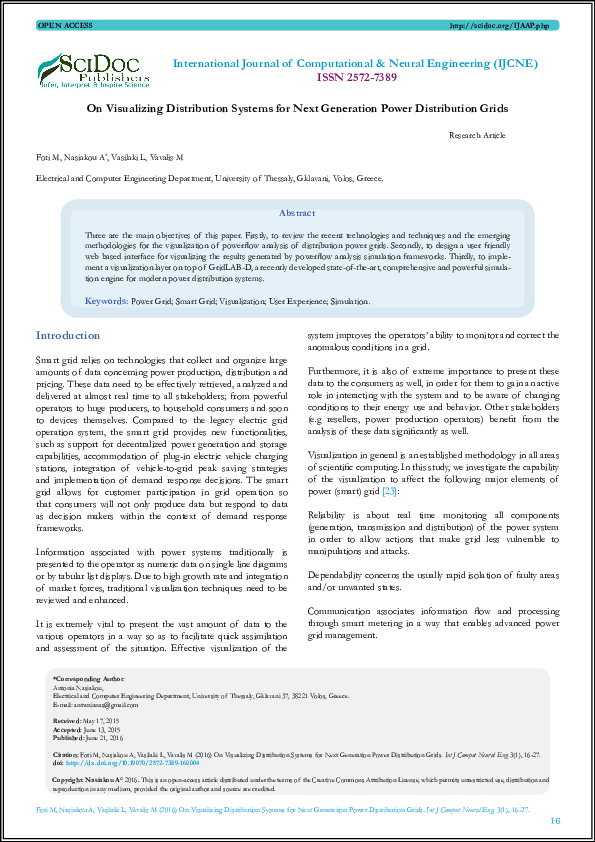 Pdf On Visualizing Distribution Systems For Next Generation Power Distribution Grids