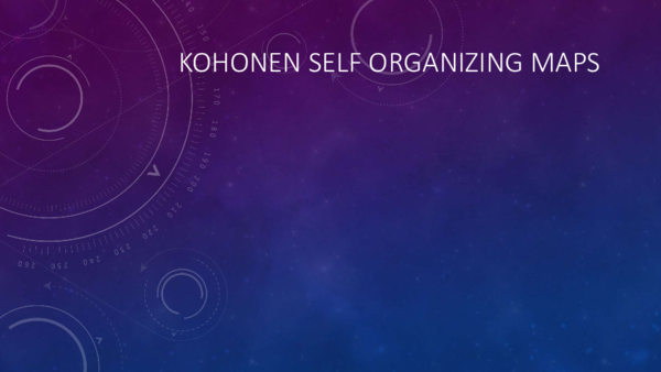 (PDF) KOHONEN SELF ORGANIZING MAPS