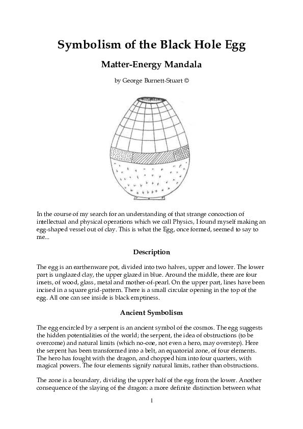 (PDF) Symbolism of the Black Hole Egg: Matter-Energy Mandala