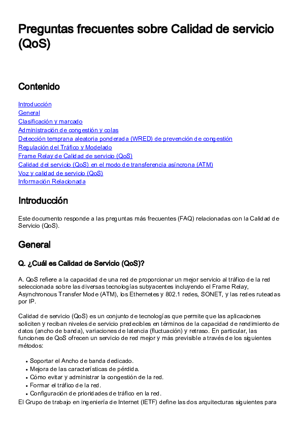(PDF) Preguntas frecuentes sobre Calidad de servicio (QoS) Contenido (PDF) Preguntas frecuentes sobre Calidad de servicio (QoS) Contenido