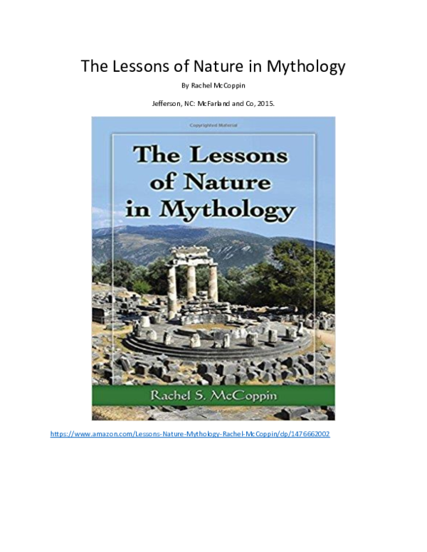 (DOC) Book - The Lessons of Nature in Mythology