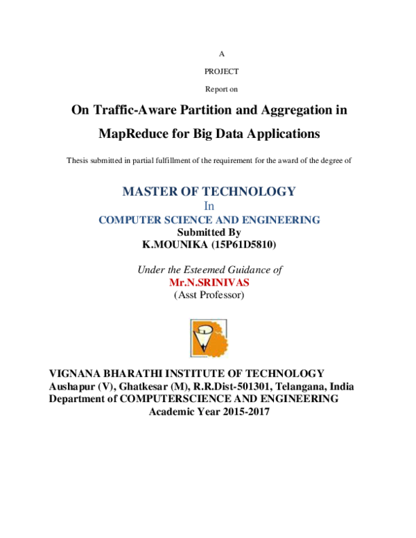Doc On Traffic Aware Partition And Aggregation In Mapreduce For Big Data Applications