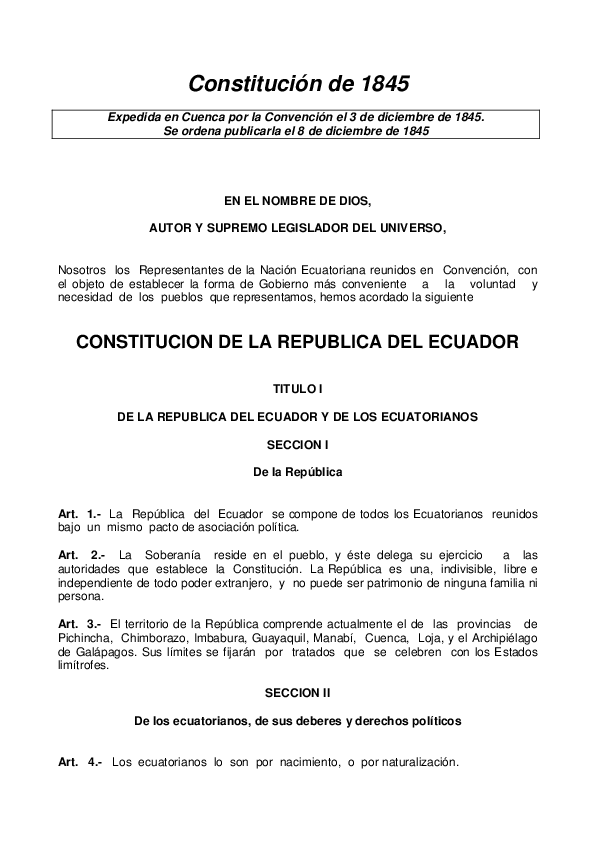 (PDF) Constitución de 1845