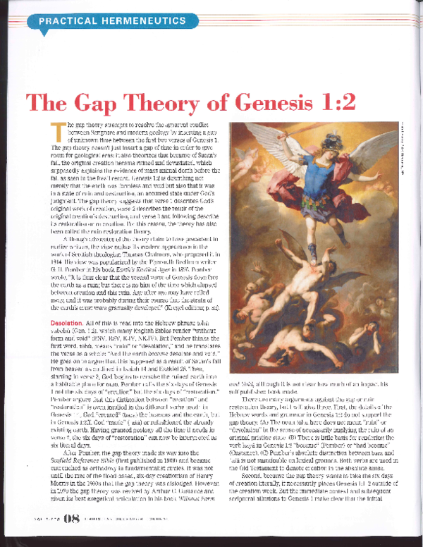 (PDF) “The Gap Theory of Genesis 1:2.” Christian Research Journal 37.2 ...