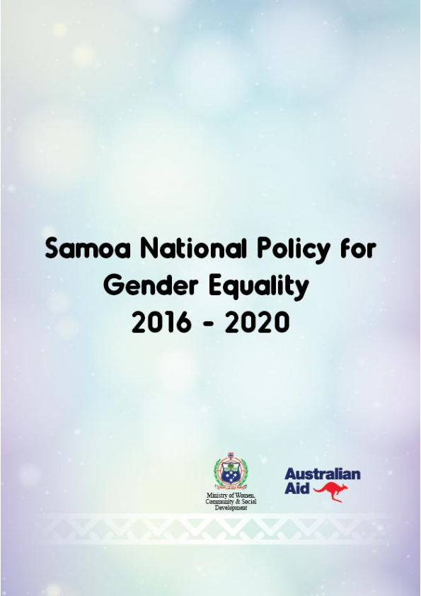 (PDF) Samoa National Policy for Gender 2016 –2020