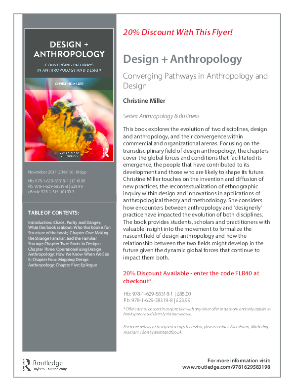 (PDF) Design + Anthropology: Converging Pathways in Anthropology and Design