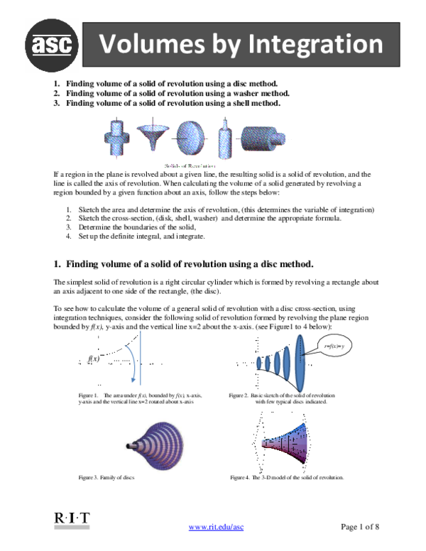 volume d'un solide de révolution
