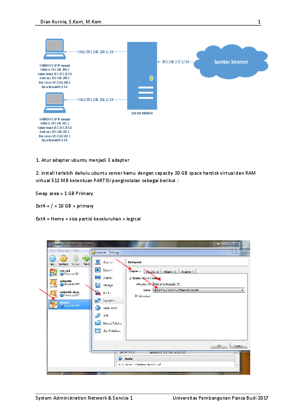 (PDF) Tugas Praktek 6 System Administration Network Service