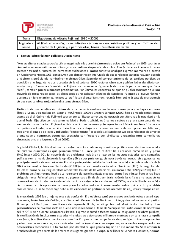 (DOC) Problemas y desafíos en el Perú actual