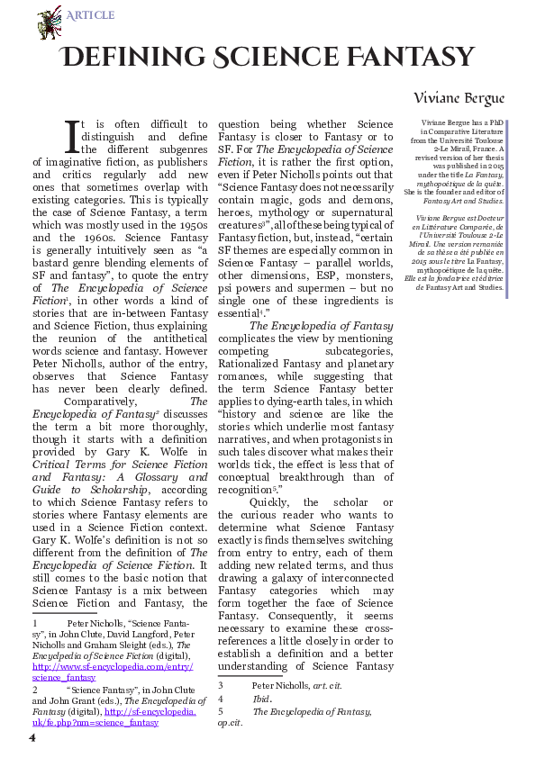(PDF) Defining Science Fantasy