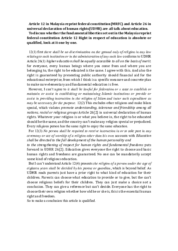 is article 9 a qualified right