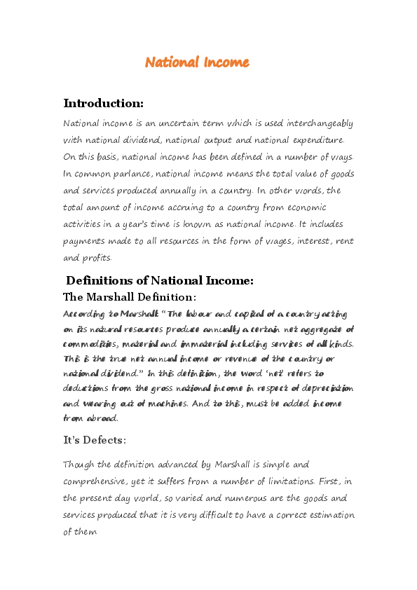 (DOC) National Income