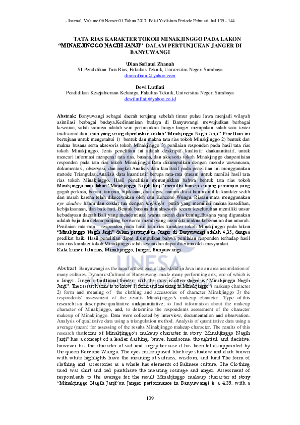 (PDF) TATA RIAS KARAKTER TOKOH MINAKJINGGO PADA LAKON " MINAKJINGGO ...