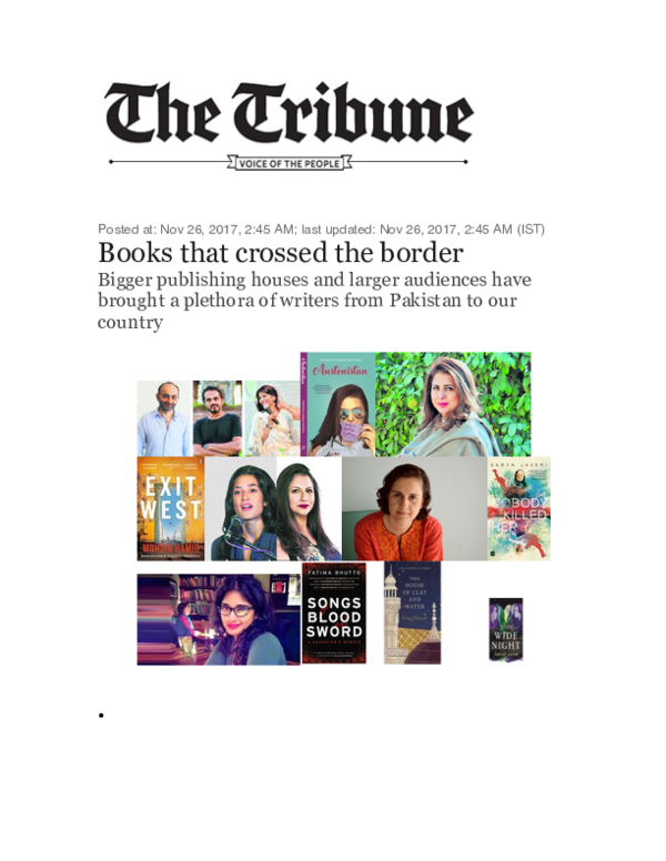 PDF Books That Cross The Border Tribune India November 26 2017 pdf-books-that-cross-the-border-tribune-india-november-26-2017