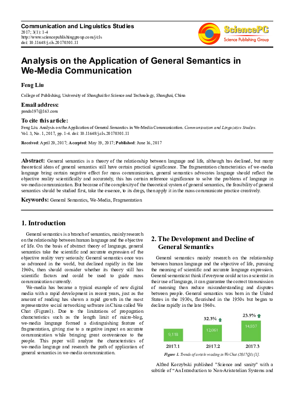 (PDF) Analysis on the Application of General Semantics in We-Media ...