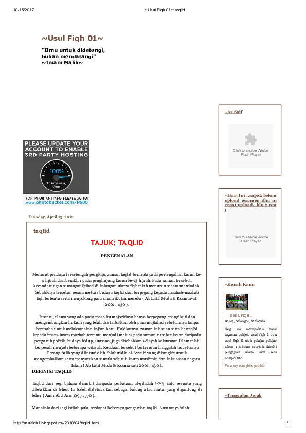 (PDF) TAJUK: TAQLID