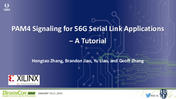 (PDF) TITLE Image PAM4 Signaling for 56G Serial Link Applications − A Tutorial
