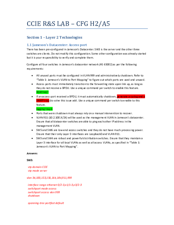 (PDF) CCIE R&S LAB – CFG H2/A5 Section 1 – Layer 2 Technologies 1.1 ...