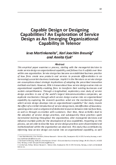 (PDF) Capable Design or Designing Capabilities? An Exploration of ...