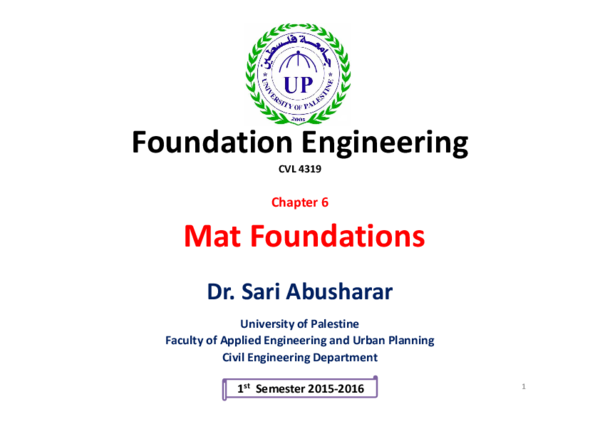 (PDF) Chapter 6 Mat Foundations