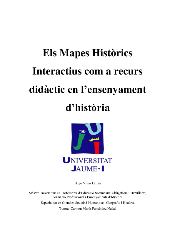 (PDF) Els mapes històrics interactius com a recurs didàctic en l'ensenyament d'història