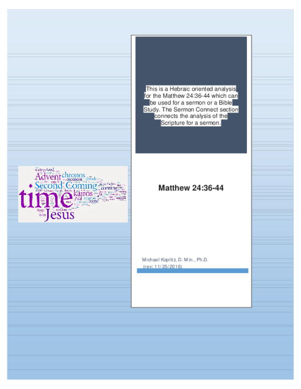 (PDF) Matthew 24:36-44