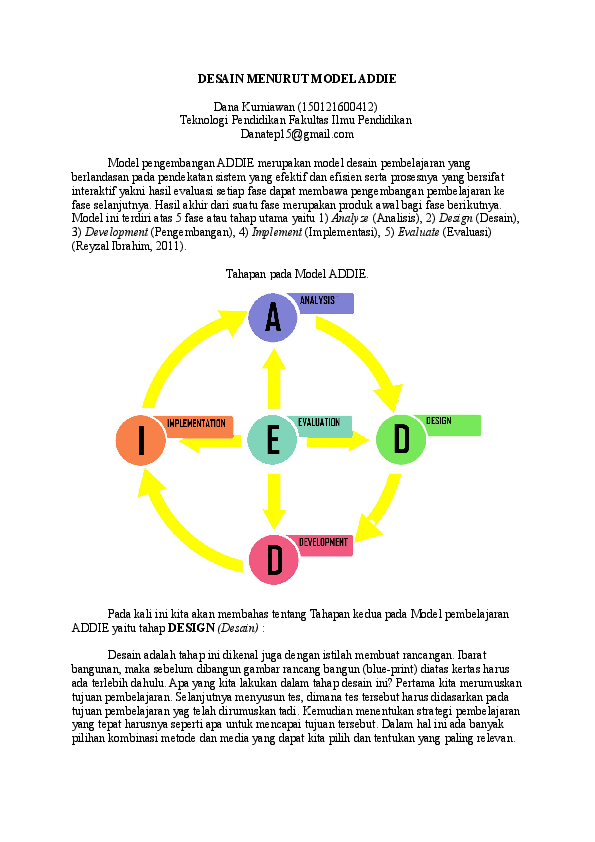 (DOC) DESAIN MENURUT MODEL ADDIE