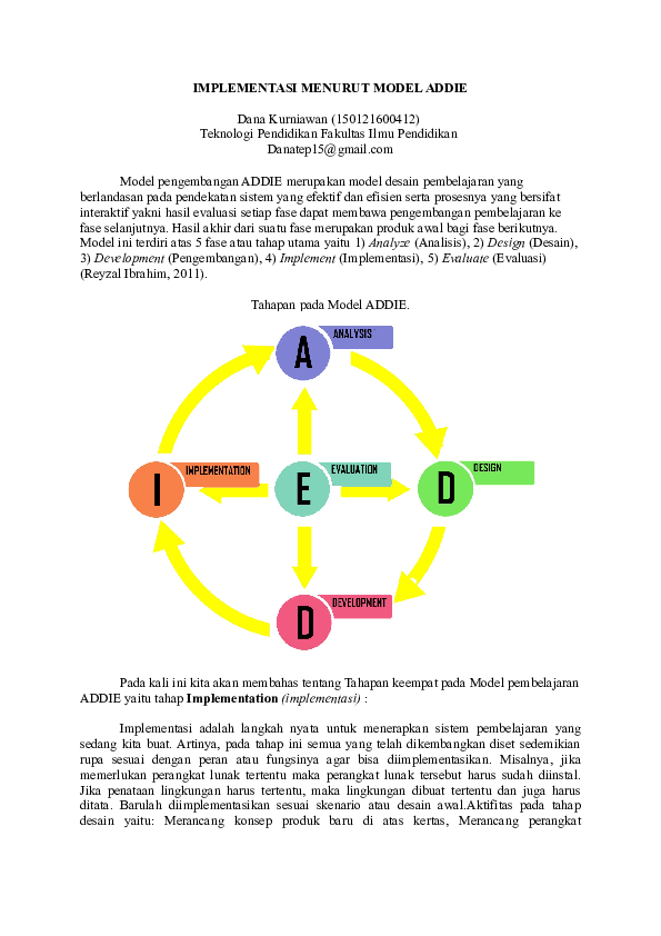 (DOC) IMPLEMENTASI MENURUT MODEL ADDIE | Dana Kurniawan - Academia.edu