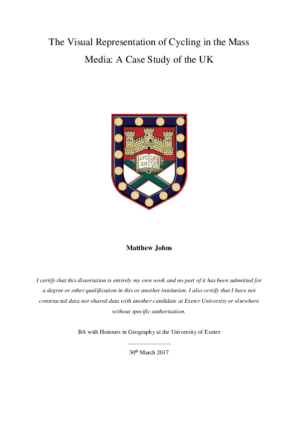 (DOC) The Visual Representation of Cycling in the Mass Media: A Case ...