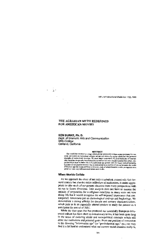 (PDF) The Agrarian Myth Redefined for American Movies.