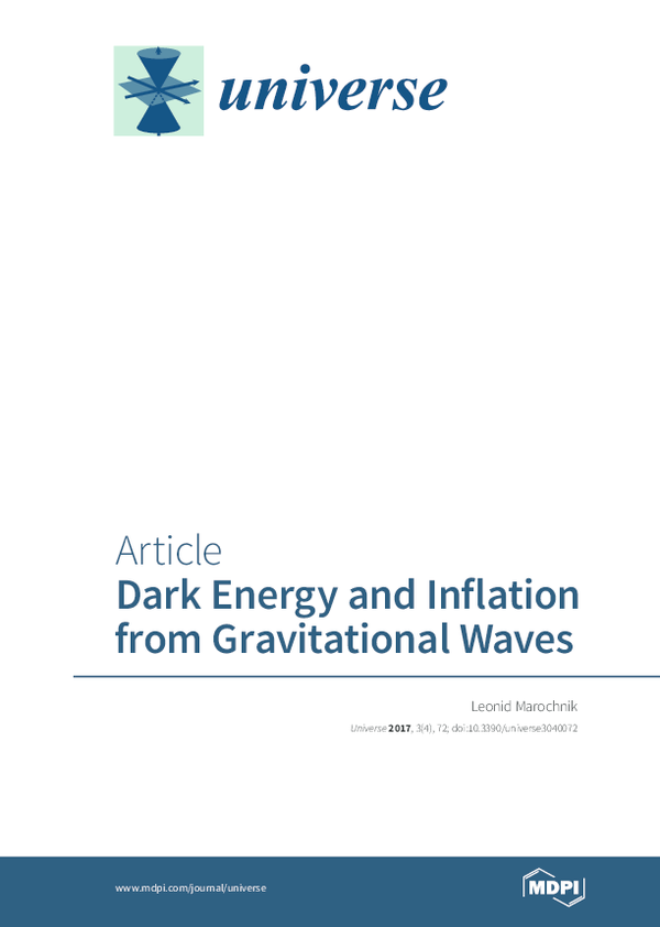 (PDF) Dark Energy and Inflation from Gravitational Waves
