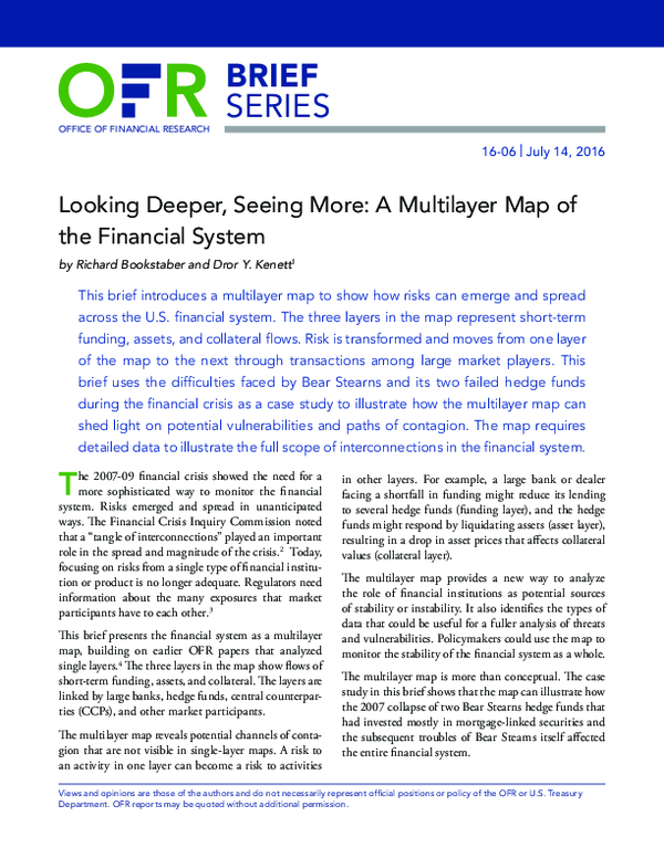 (PDF) Looking Deeper, Seeing More: A Multilayer Map of the Financial System