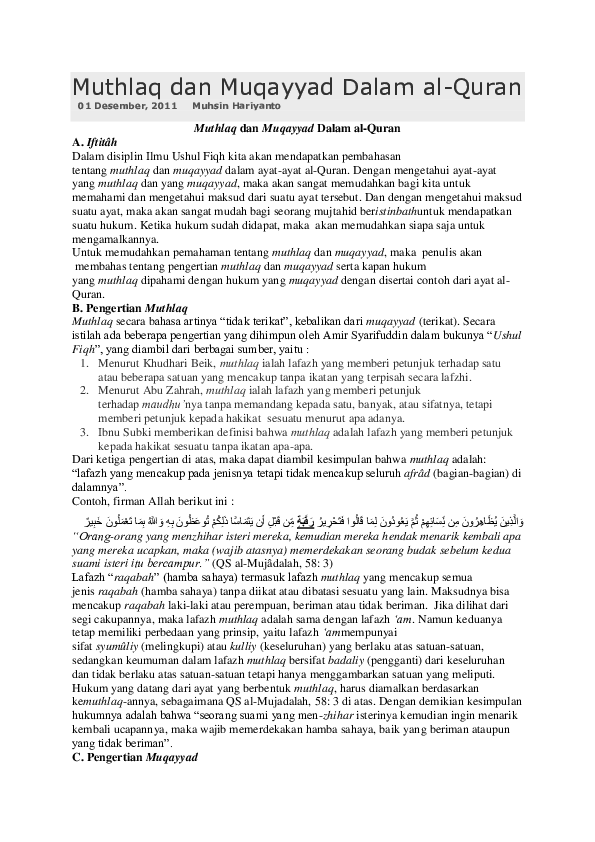 (DOC) Muthlaq dan Muqayyad.docx