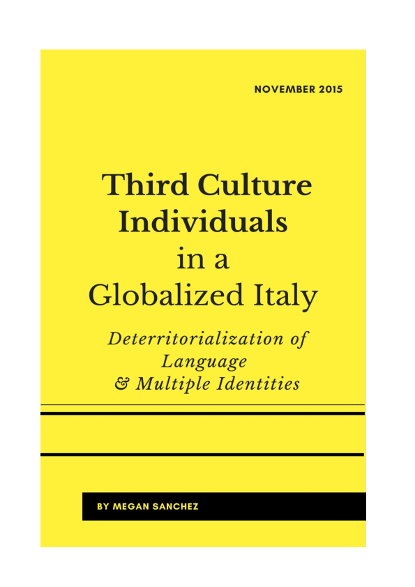(PDF) Third Culture Individuals in a Globalized Italy ...