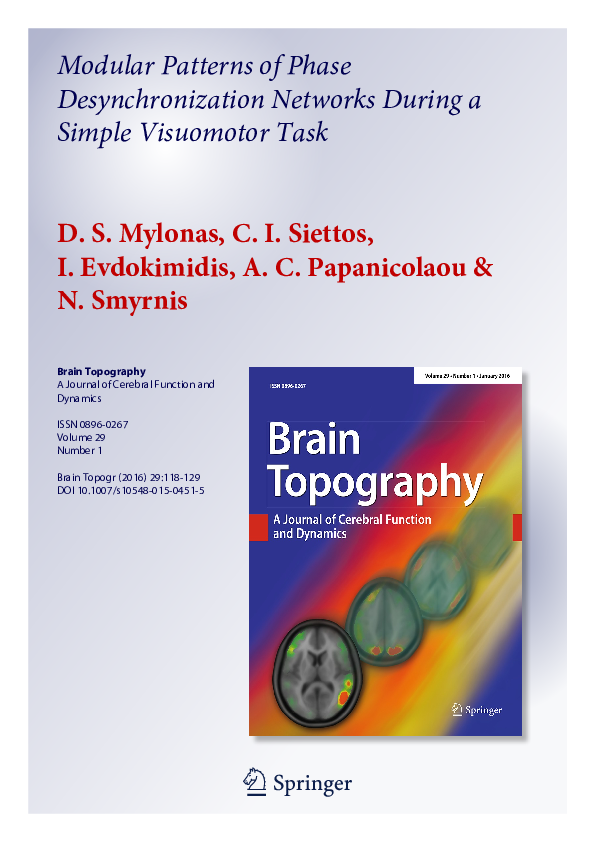 (PDF) Modular Patterns of Phase Desynchronization Networks During a Simple Visuomotor Task