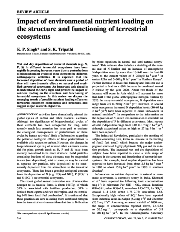 (PDF) Impact of environmental nutrient loading on the structure and ...