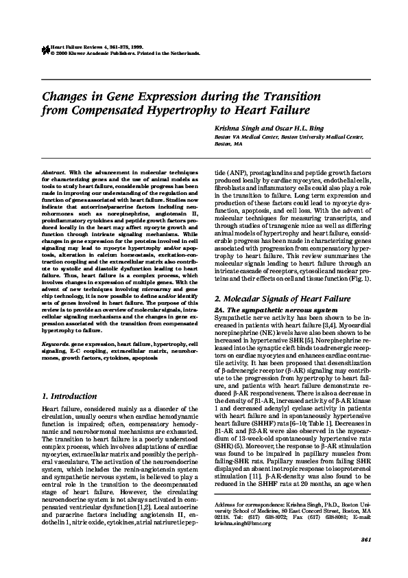 (PDF) Changes in gene expression during the transition from compensated ...