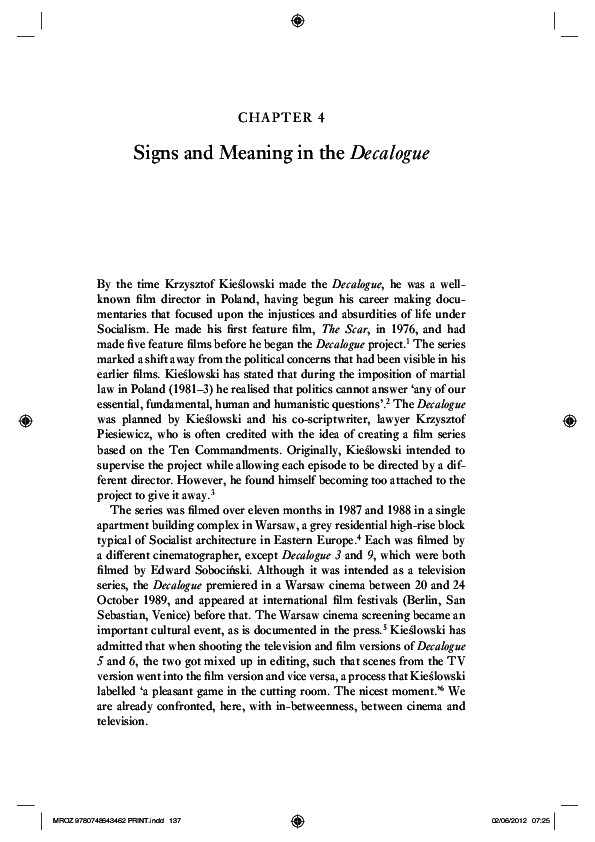 (PDF) Signs and Meaning in the Decalogue