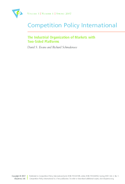 (PDF) Competition Policy International The Industrial Organization of ...