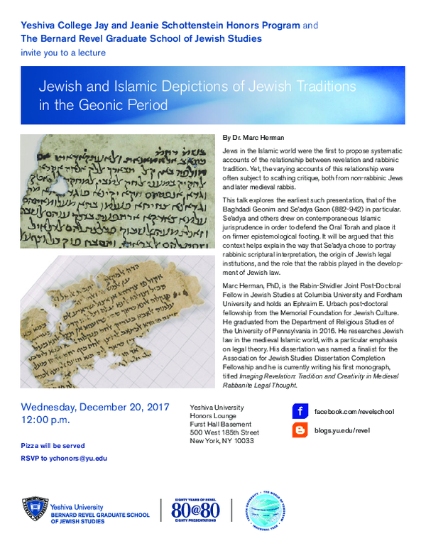 Jewish and Islamic Depictions of Jewish Traditions in the Geonic Period